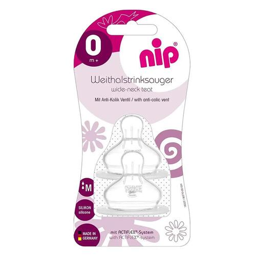 Nip cucla za flasice za bebe siroki otvor-za mleko 0 meseci + ventilom ...