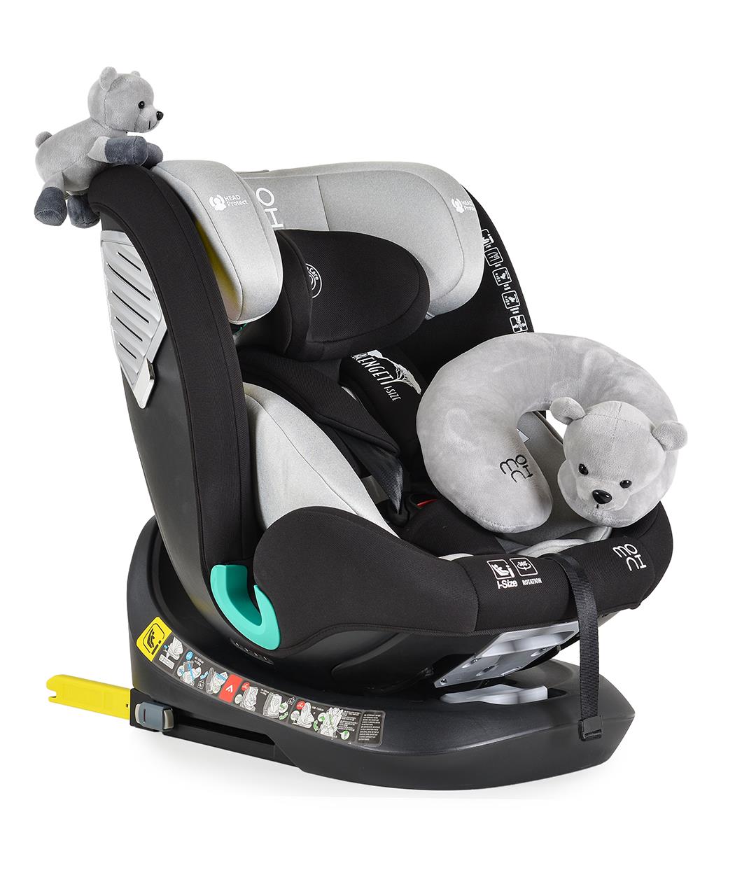 Moni Serengeti iSize Isofix auto sedište za bebe 40-150 cm Grey - Kiddy JOY