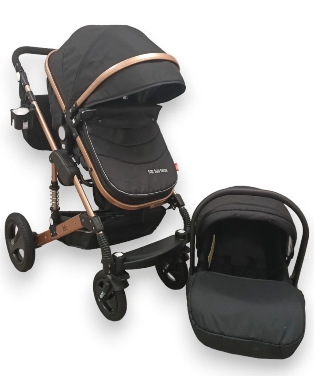 BBO Matrix kolica za bebe sa auto sedištem 0-13 kg - Crna - Kiddy JOY