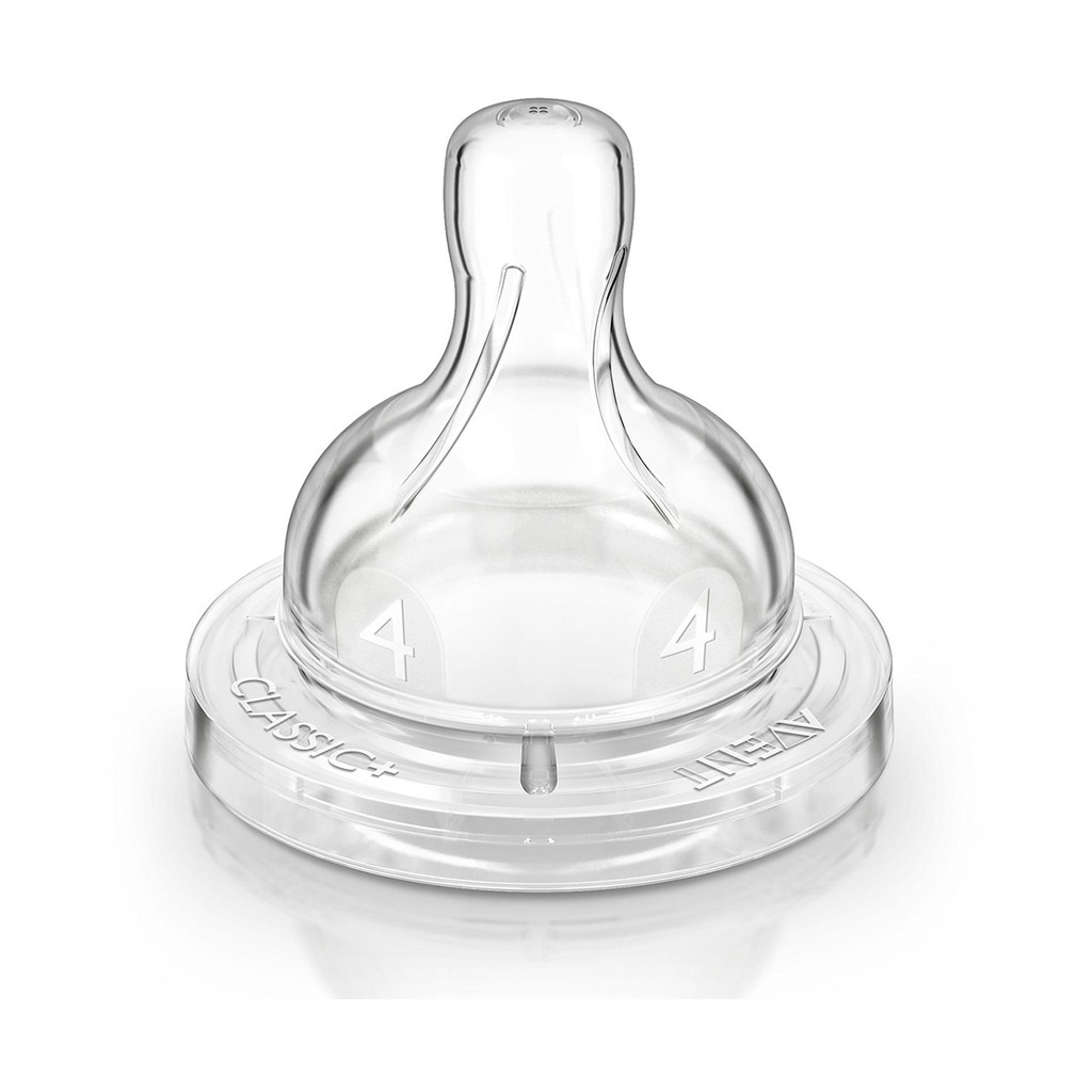 Avent cucla za flasice za bebe silikon 6 meseci + 4 Otvora SCF634/27 ...
